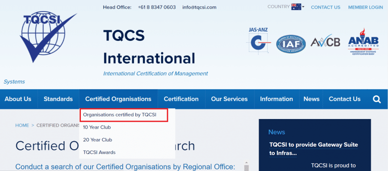 TQCSI證書查詢 - 友意國際
